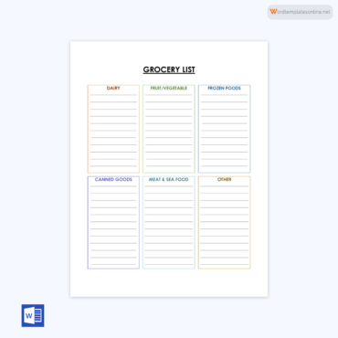 40 Free Grocery List Templates (Word | Excel) - Easy Savings