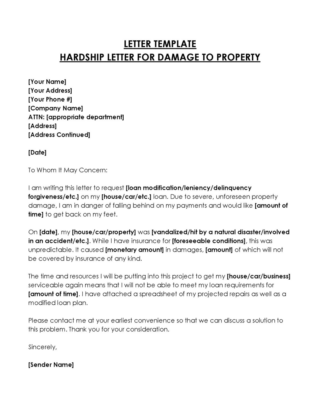 30 Sample Hardship Letters (Financial, Mortgage, Loan)