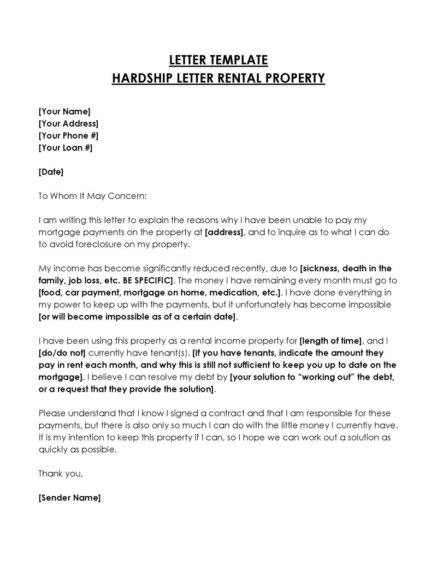 30 Sample Hardship Letters (Financial, Mortgage, Loan)