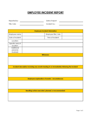 Free Incident Report Templates & Forms (Word)