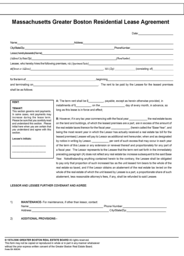 Short Term Lease Boston Area 1500
