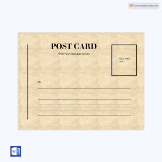20 Free Postcard Templates for MS Word (Editable)