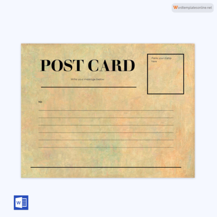 20 Free Postcard Templates for MS Word (Editable)