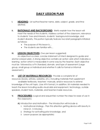 18 Free Preschool Lesson Plan Templates