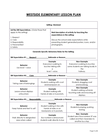 18 Free Preschool Lesson Plan Templates