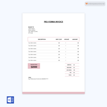 18 Free Proforma Invoice Templates (Word | Excel | PDF)