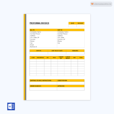 18 Free Proforma Invoice Templates (Word | Excel | PDF)