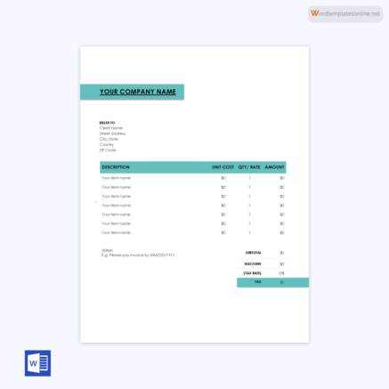 18 Free Proforma Invoice Templates (Word | Excel | PDF)