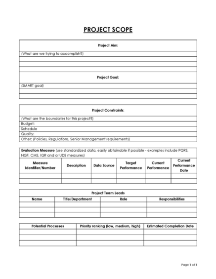 26 Project Scope Statement Templates (Free Downloads)