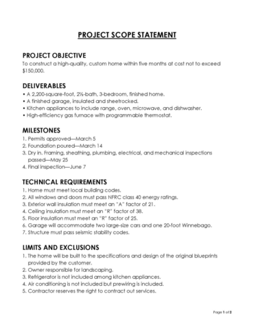 26 Project Scope Statement Templates (Free Downloads)