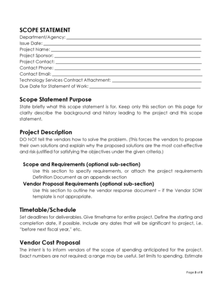 26 Project Scope Statement Templates (Free Downloads)