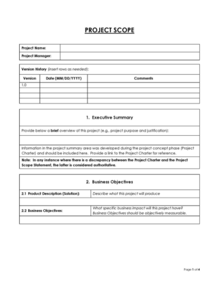 26 Project Scope Statement Templates (Free Downloads)