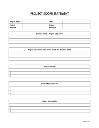 26 Project Scope Statement Templates (Free Downloads)