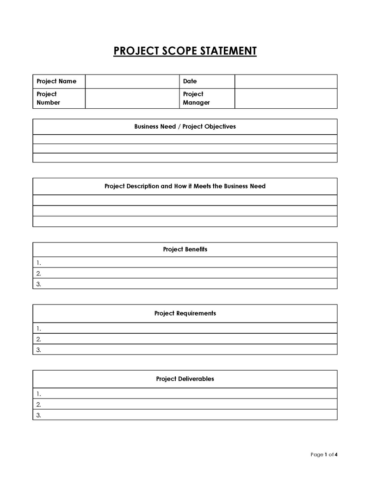 26 Project Scope Statement Templates (Free Downloads)