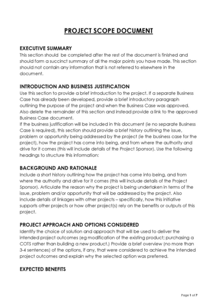 26 Project Scope Statement Templates (Free Downloads)