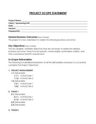 26 Project Scope Statement Templates (Free Downloads)