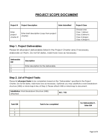 26 Project Scope Statement Templates (Free Downloads)