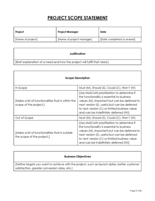 26 Project Scope Statement Templates (Free Downloads)