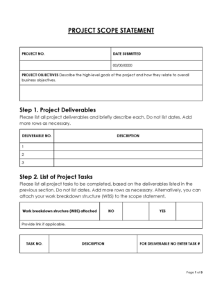 26 Project Scope Statement Templates (Free Downloads)