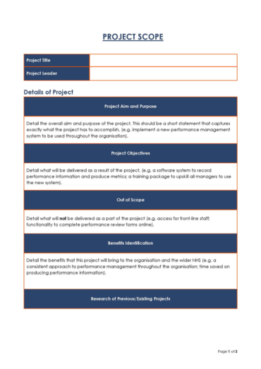 26 Project Scope Statement Templates (Free Downloads)