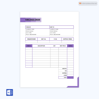 20 Free Purchase Order (PO) Templates (Word | Excel)