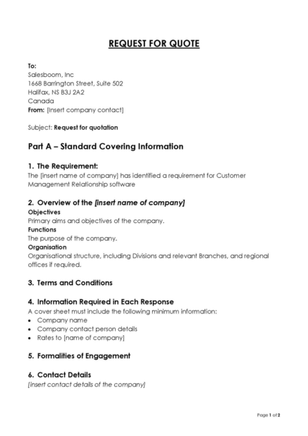 How to Write a Request For Quote (RFQ) - Free Templates