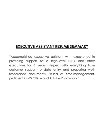 40 Effective Resume Summary Examples + How to Guide