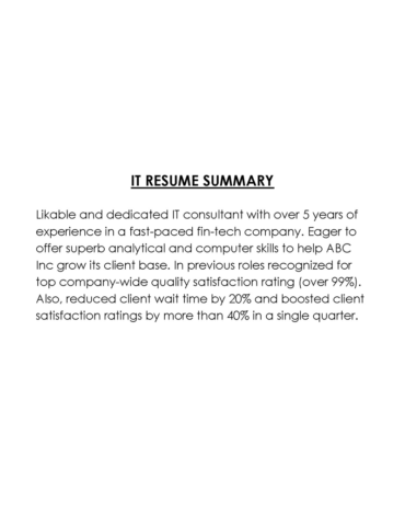 40 Effective Resume Summary Examples + How to Guide