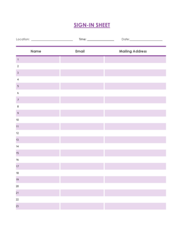 Sign-In Sheet: How to Make in Word (Free Templates)