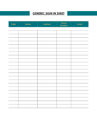 Sign-In Sheet: How to Make in Word (Free Templates)