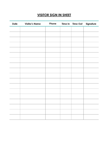 Sign-In Sheet: How to Make in Word (Free Templates)