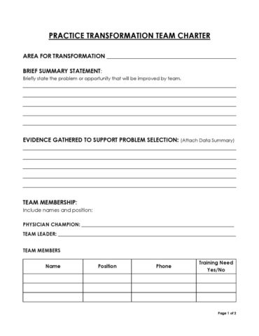 14 Free Team Charter Templates - Examples