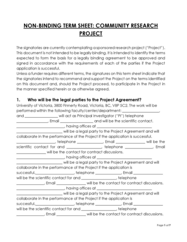 18 Free Term Sheet Templates: Basics, Clauses