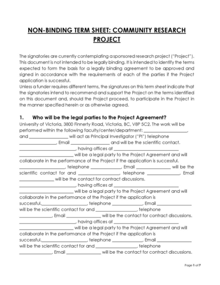 18 Free Term Sheet Templates: Basics, Clauses