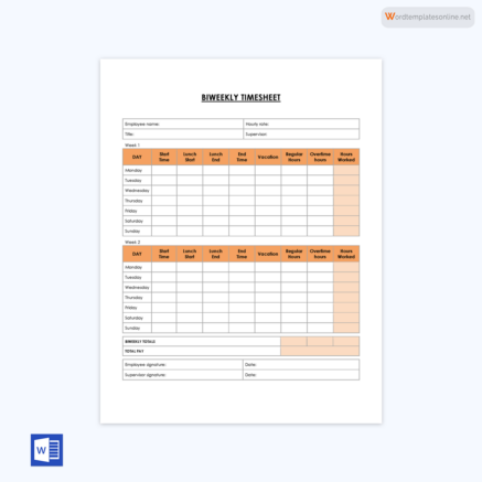 40 Free Time Log Templates (Hourly, Daily) - Word, Excel