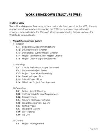 Free Work Breakdown Structure Templates (Excel, Word)