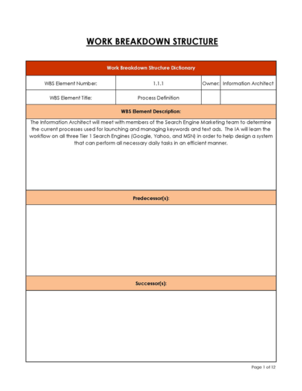 Free Work Breakdown Structure Templates (Excel, Word)