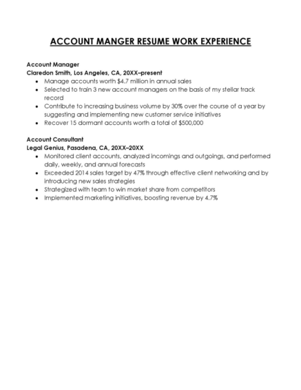 How to Write Work Experience In Resume (Samples & Tips)