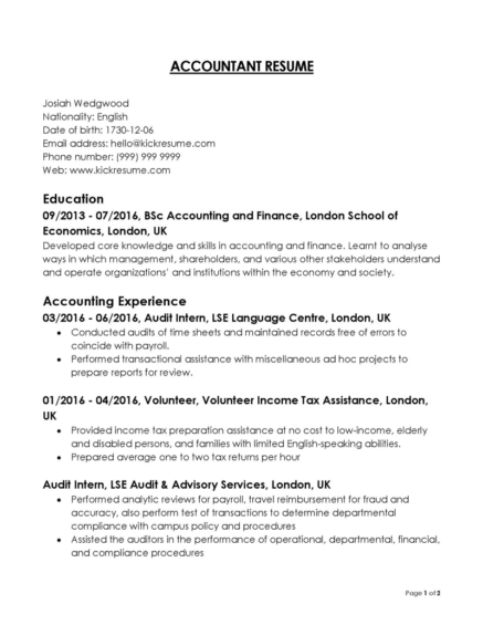 22 Accountant Resume Examples (Skills, Objective & More)