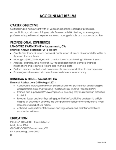 22 Accountant Resume Examples (Skills, Objective & More)