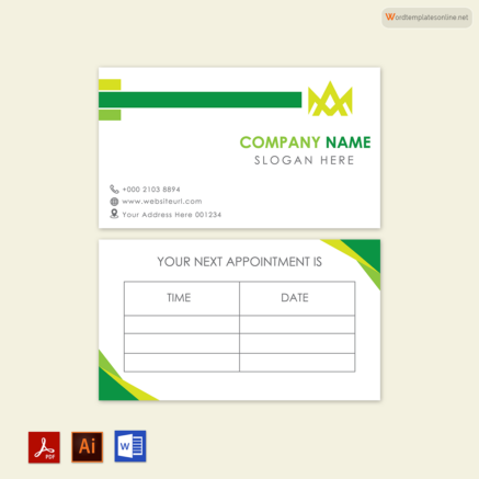 Free Appointment Card Templates (Word | PSD | AI)