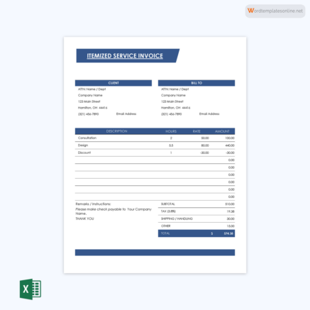 Free Business Receipt Templates (10) | Excel, Word
