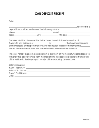 24 Free Deposit Receipt Templates (Cash, Security, etc.)