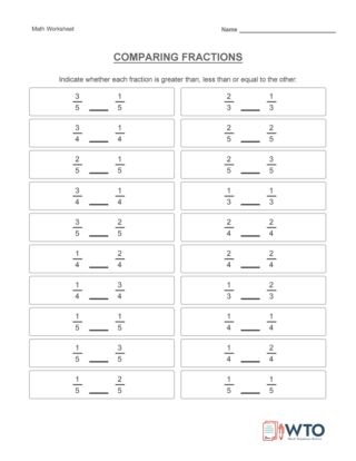 Free Printable Fraction Worksheets (for Grade 3 to 6) - PDF