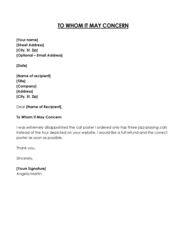 How To Use "To Whom It May Concern" in Letters (Examples)