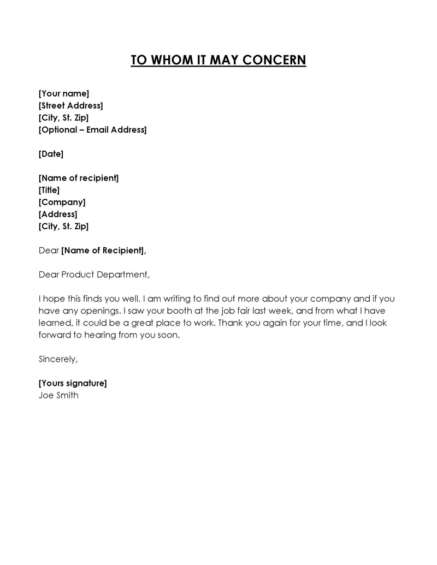 How To Use "To Whom It May Concern" in Letters (Examples)