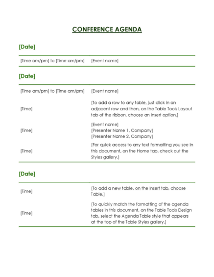 How to Plan a Conference Agenda (Free Templates for Word)