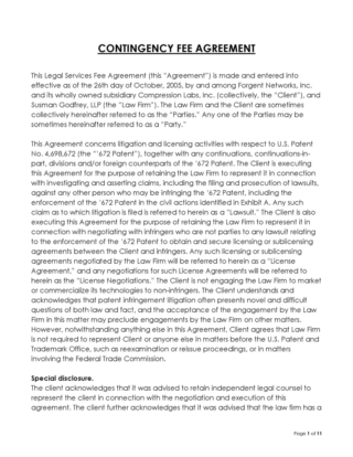 Contingency Fee Agreement: Overview and Free Forms