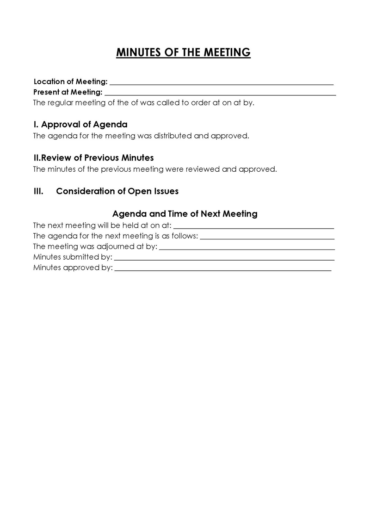 26 Free Corporate Meeting Minutes Templates