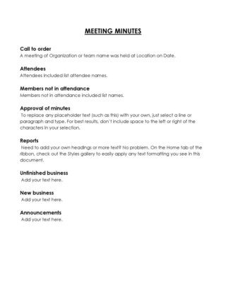 26 Free Corporate Meeting Minutes Templates